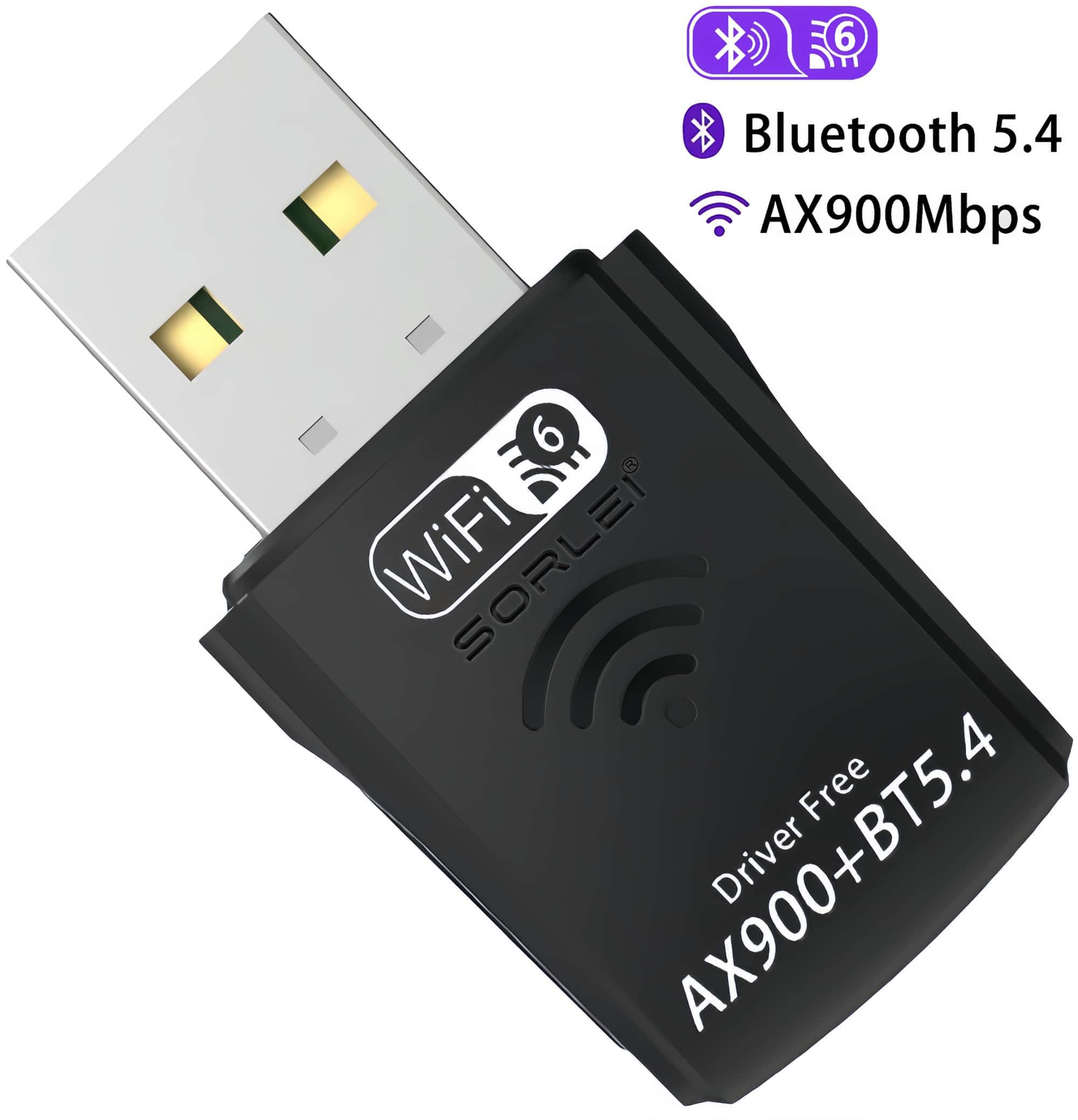 AX900 WIFI6 USB Adapter Dual Band 2.4G&5Ghz BT5.4 Wireless USB Dongle ...